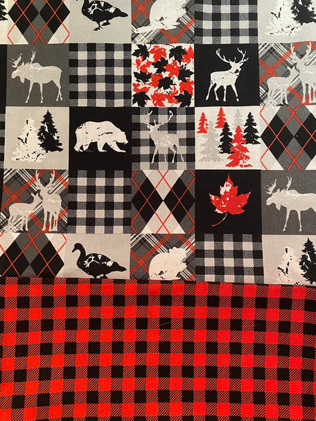 CAPRI Cotton - Animal Check w/ Small Buffalo Check – BaggyPants Muskoka